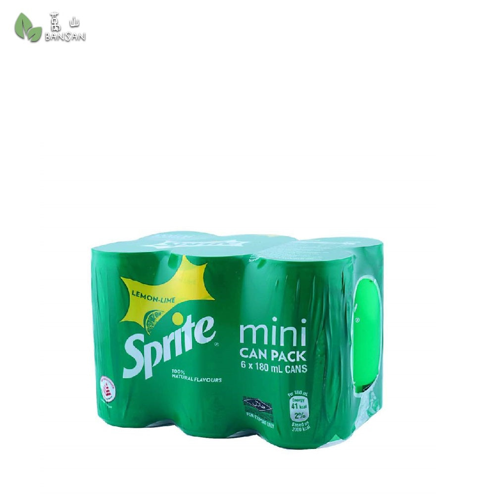 Sprite Mini Can Pack (180ml x 6) | Bansan Penang