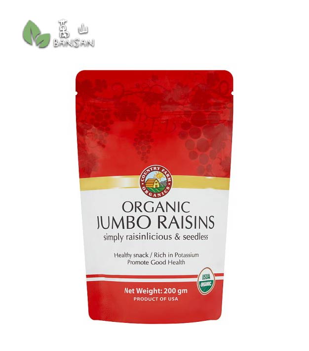 Country Farm Organics Organic Jumbo Raisins [200g] | Bansan Penang